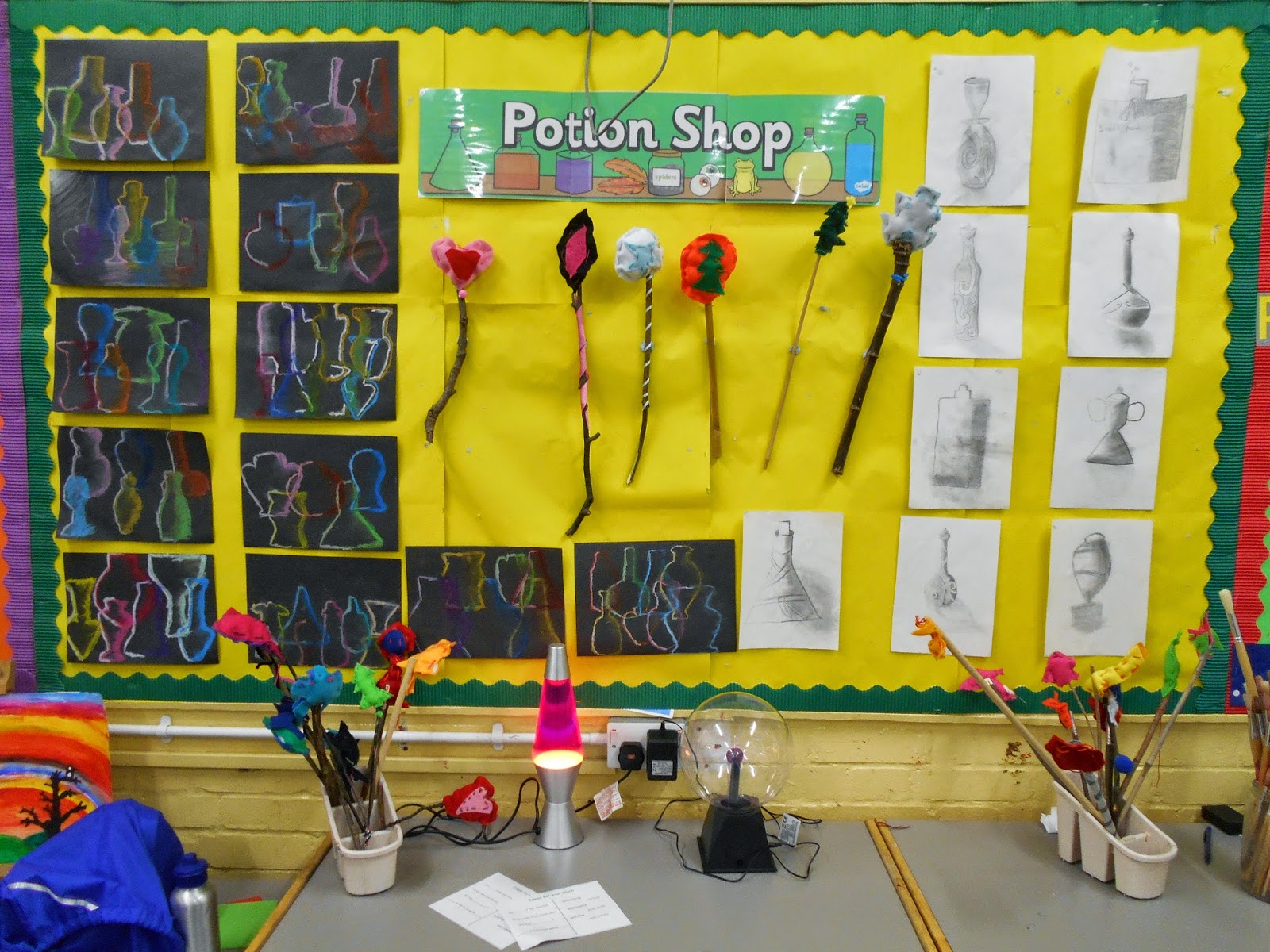 Bricks & Wood- School Art Activities: End of topic Potion display (and ...