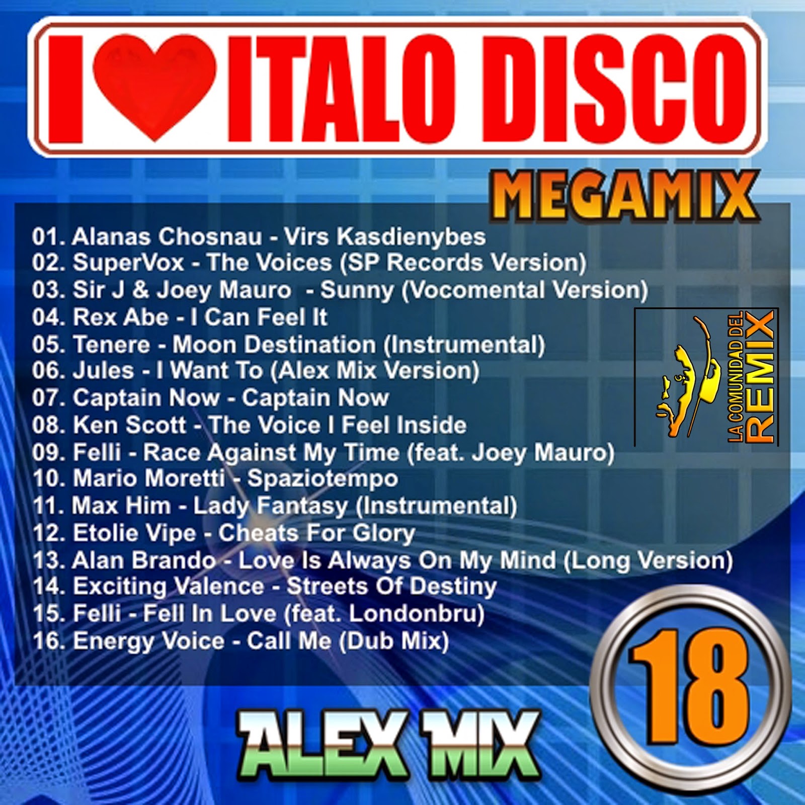 La Comunidad Del Remix: Alex Mix - I Love Italo Disco Mix 18