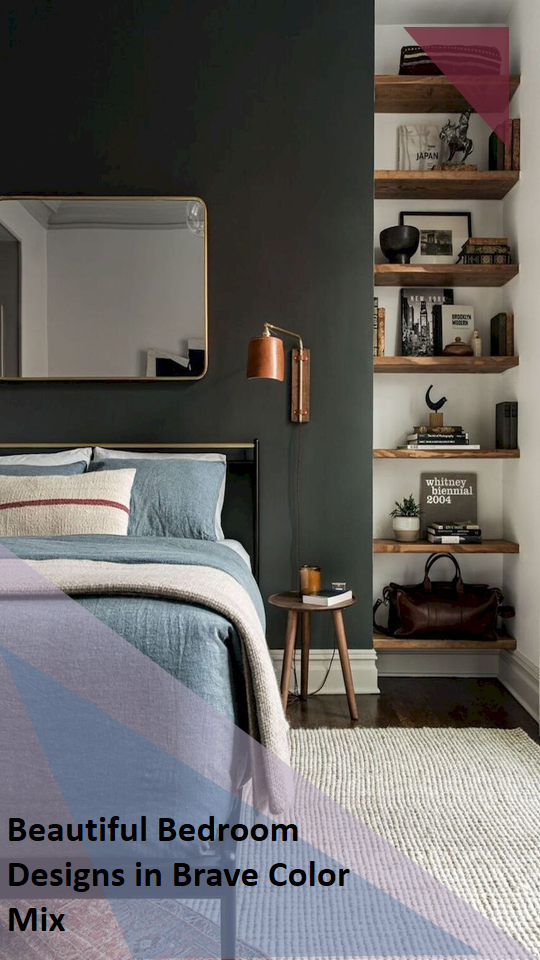 30 Beautiful Bedroom Designs in Brave Color Mix