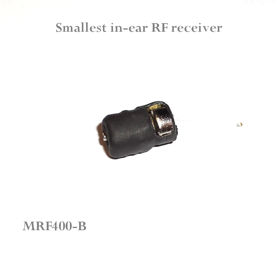 Spy Micro earpiece and transmitters for covert surveillance