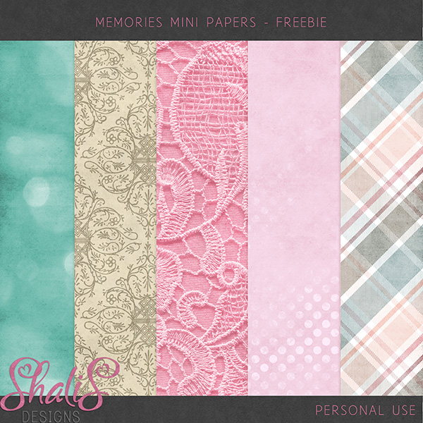 Memories - Mini Papers Blog Freebie