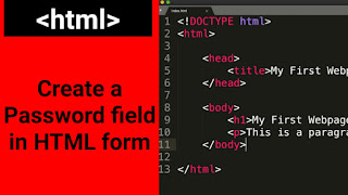 Create a password field in HTML form