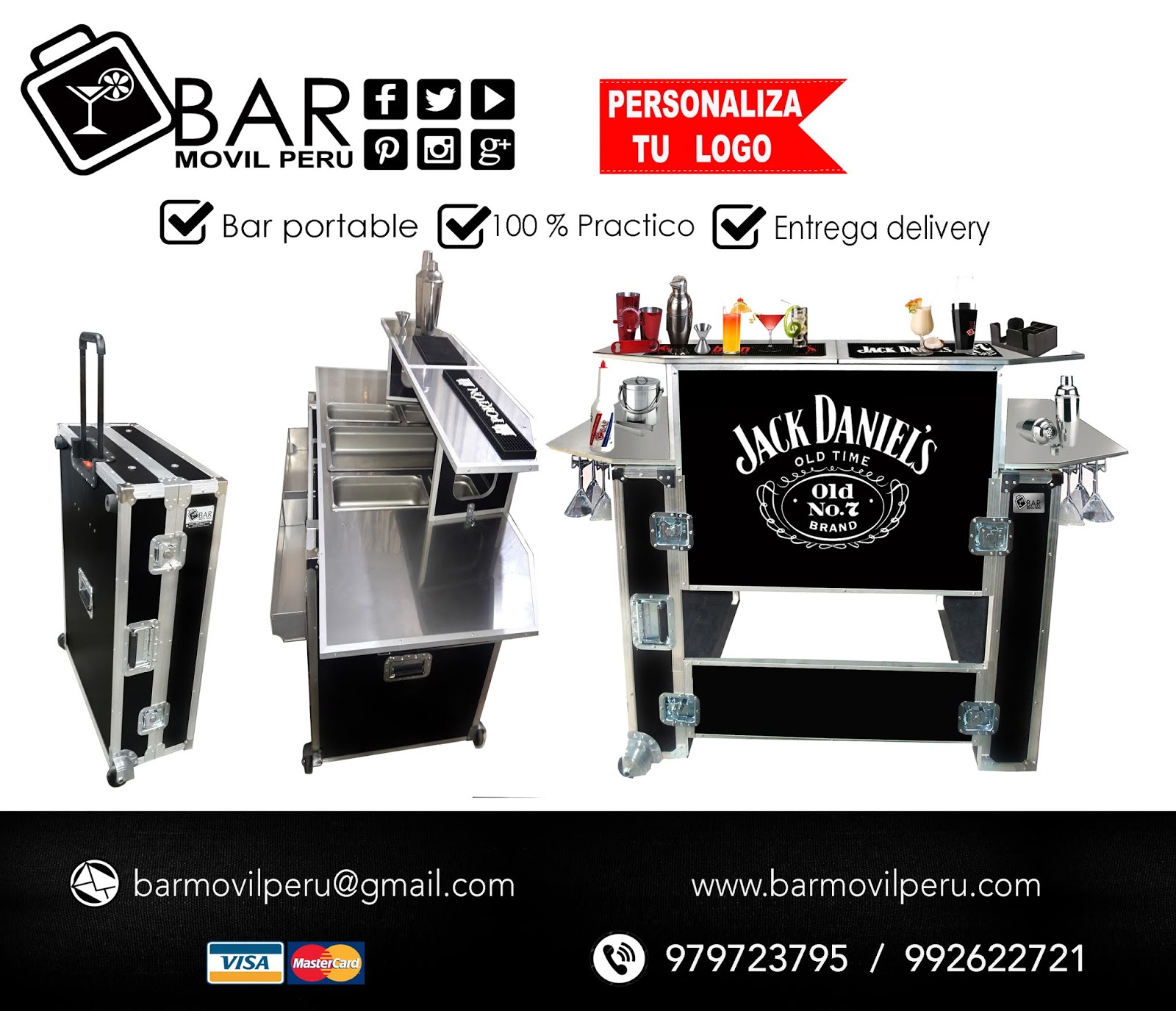 Barra Movil, Bar Portatil, Bares Profesionales, Portable Bar , Flair Bar