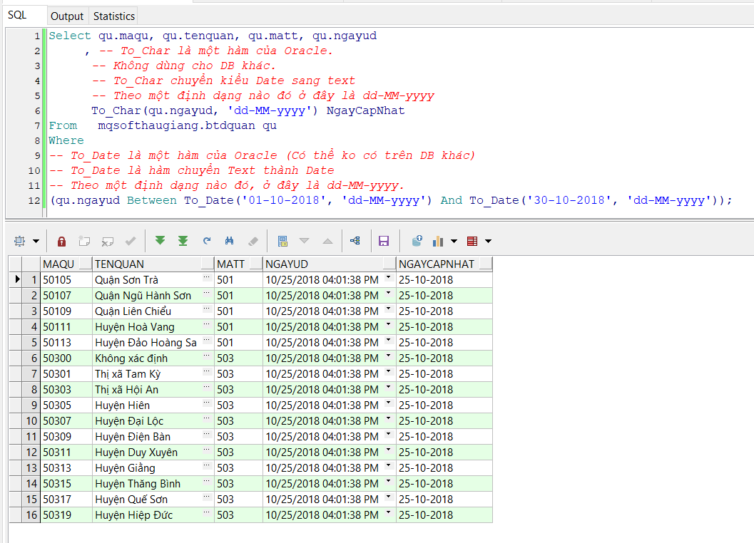 Hướng dẫn học SQL cho người mới bắt đầu với Oracle | MQ Solution Learning