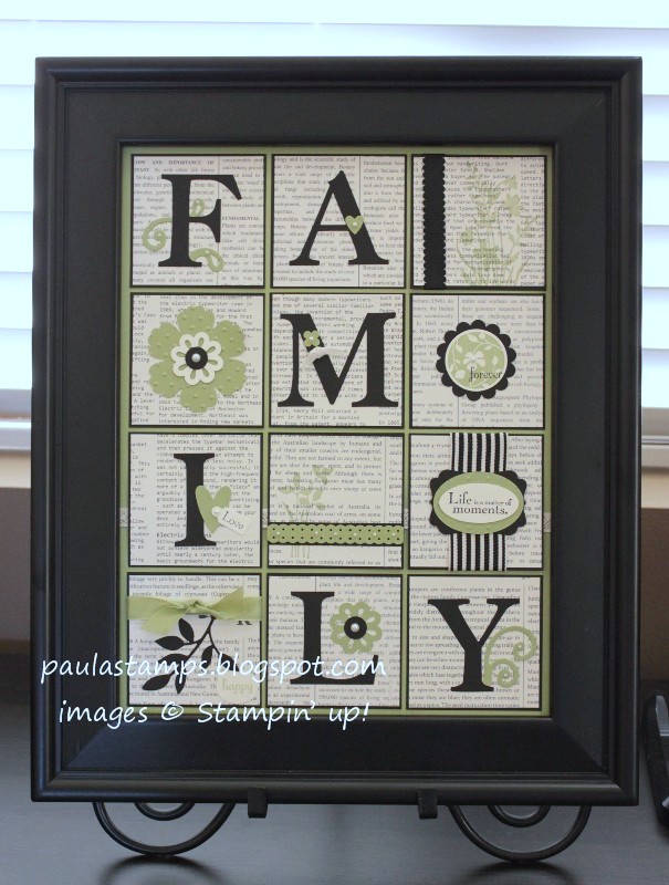 Stampin' with Paula: Family Frame