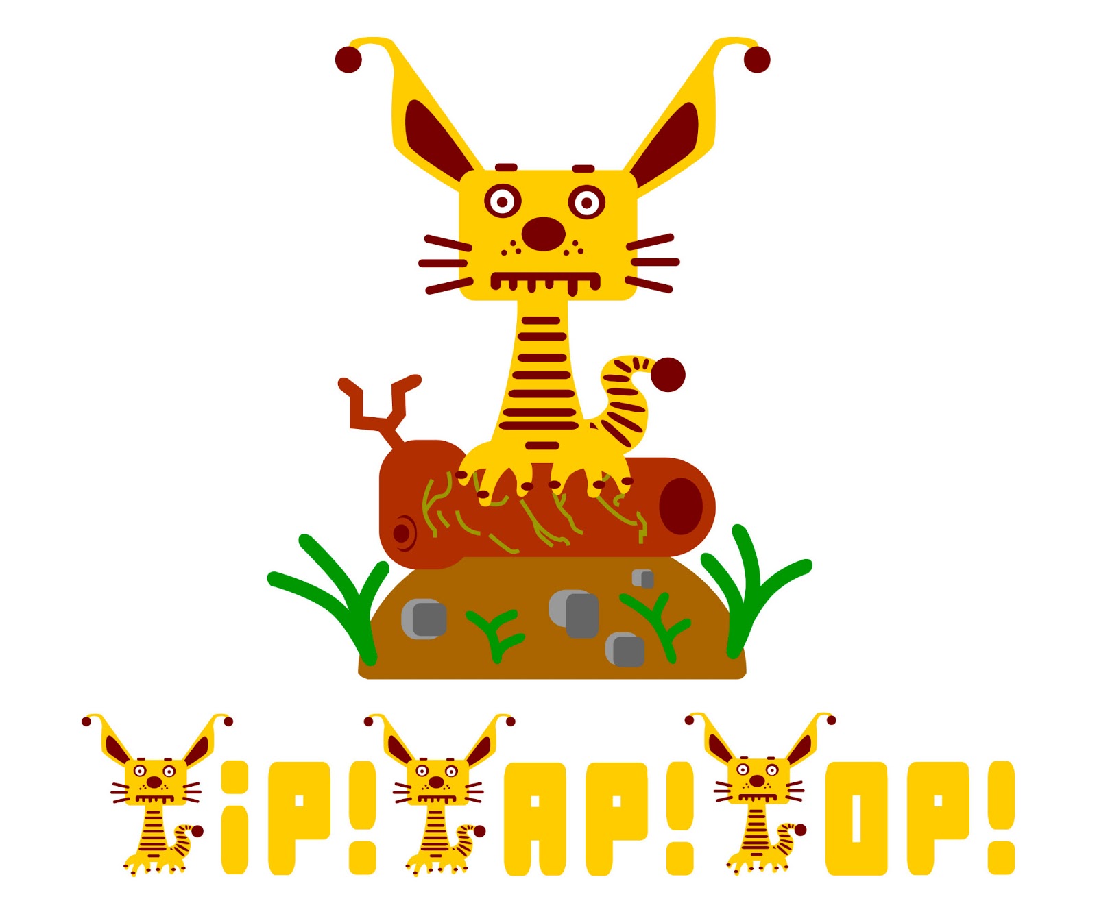 MY MAD MAD MAD MAD MONSTERS 4 ME: Yip! Yap! Yop! Triangle Vector and Logo