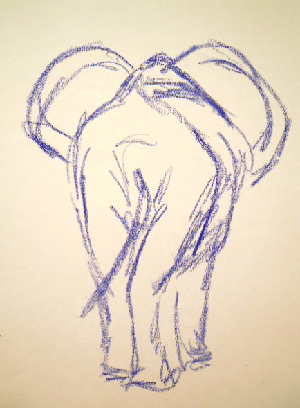 An Elephant a Day: Elephant No. 163: Gesture Drawing