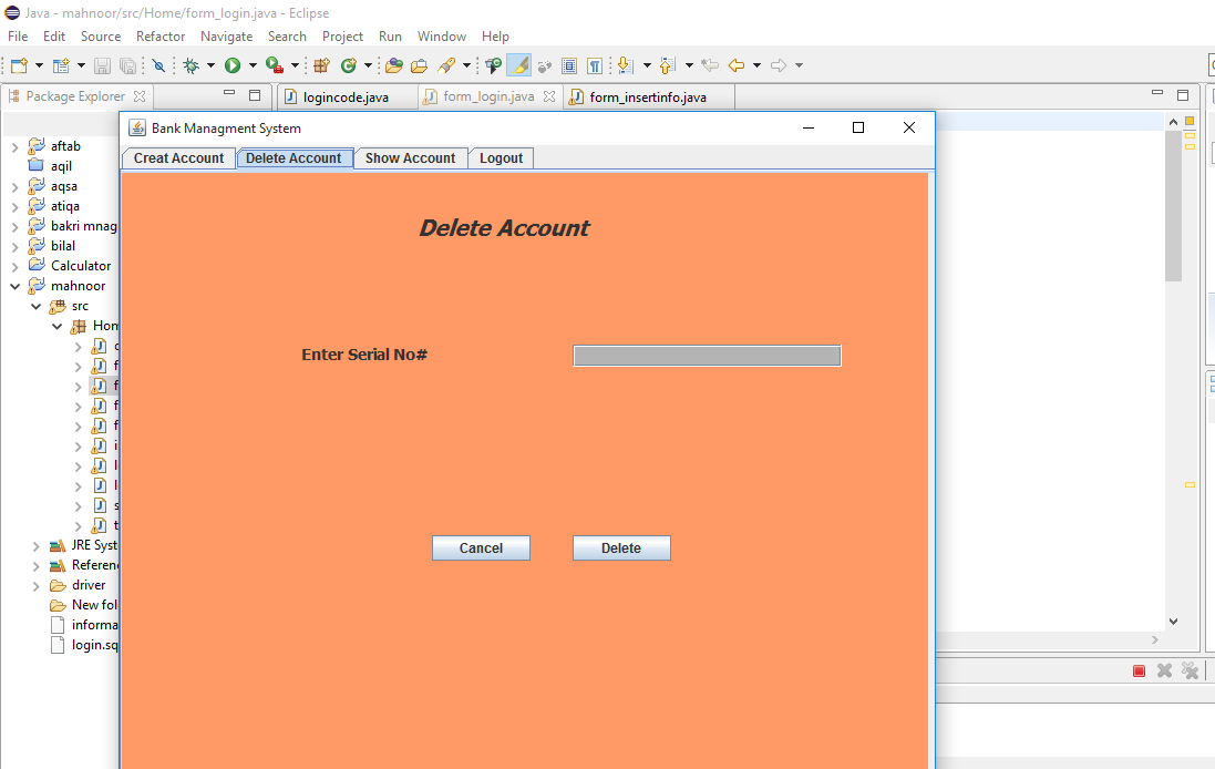 Bank Management System Complete Java Project With Database | Free ...