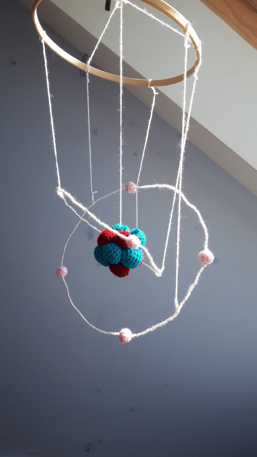 Adventures into Anatomical Crochet: Carbon atom mobile