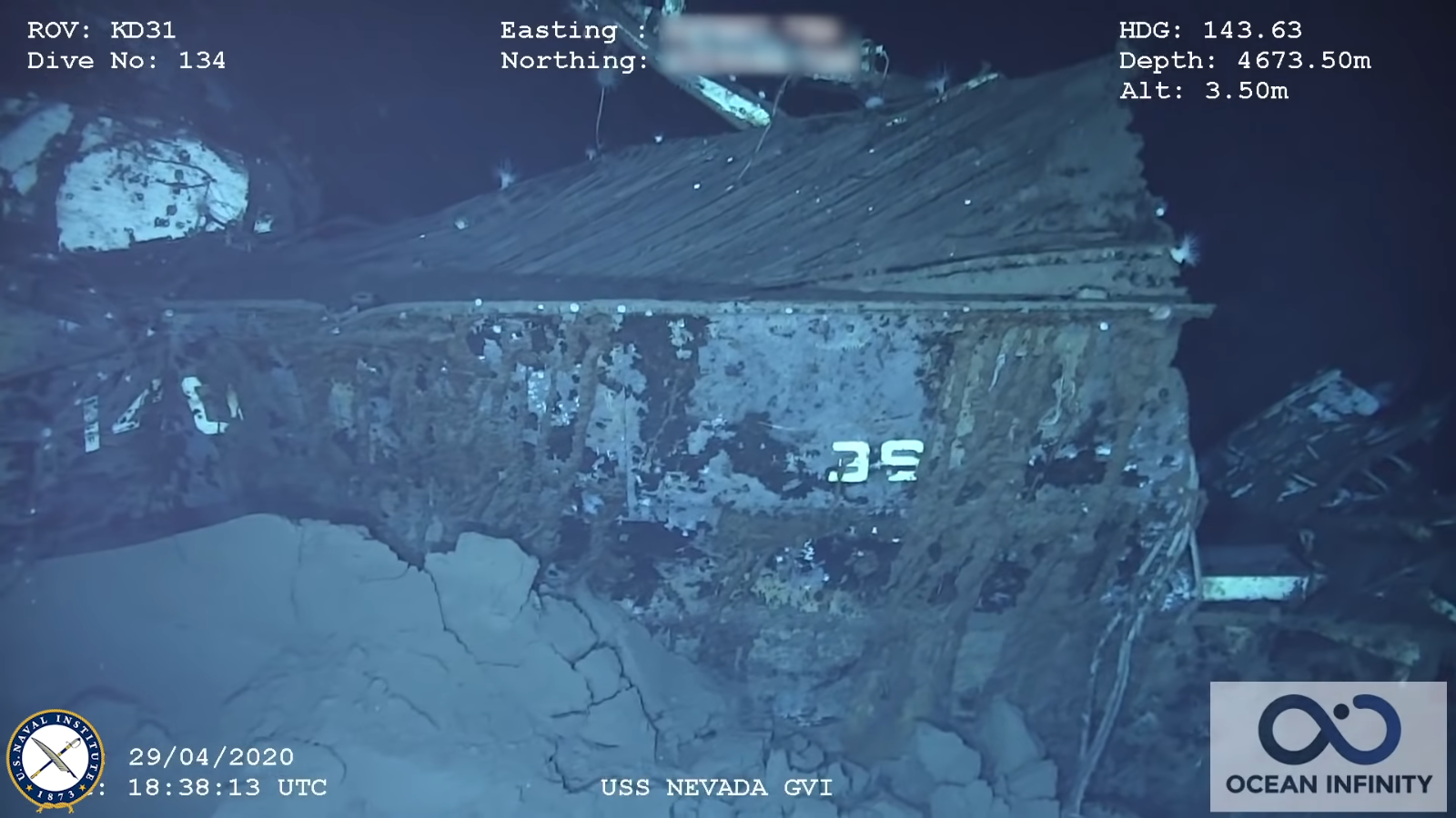 The Wreck of the USS Nevada (BB-36)