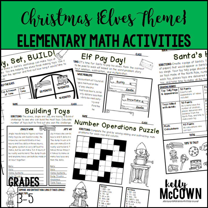 Kelly McCown: Christmas Elementary Math Activities