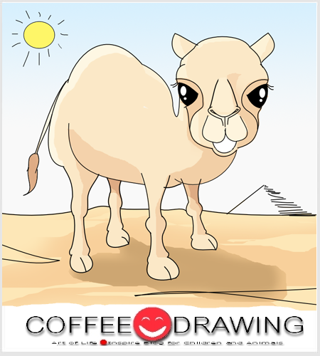 COFFEE-DRAWING: สอนเด็กวาดรูป PART 62 " อูฐ ผู้เข้มแข็ง