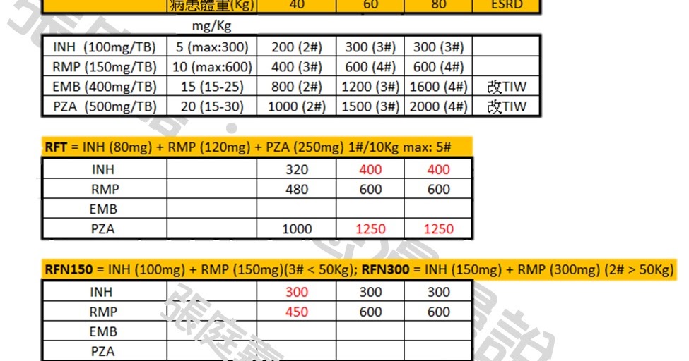 抗結核藥物治療之一