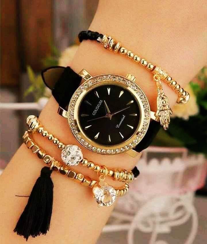 Watch And Bracelet Combo Images For Girl