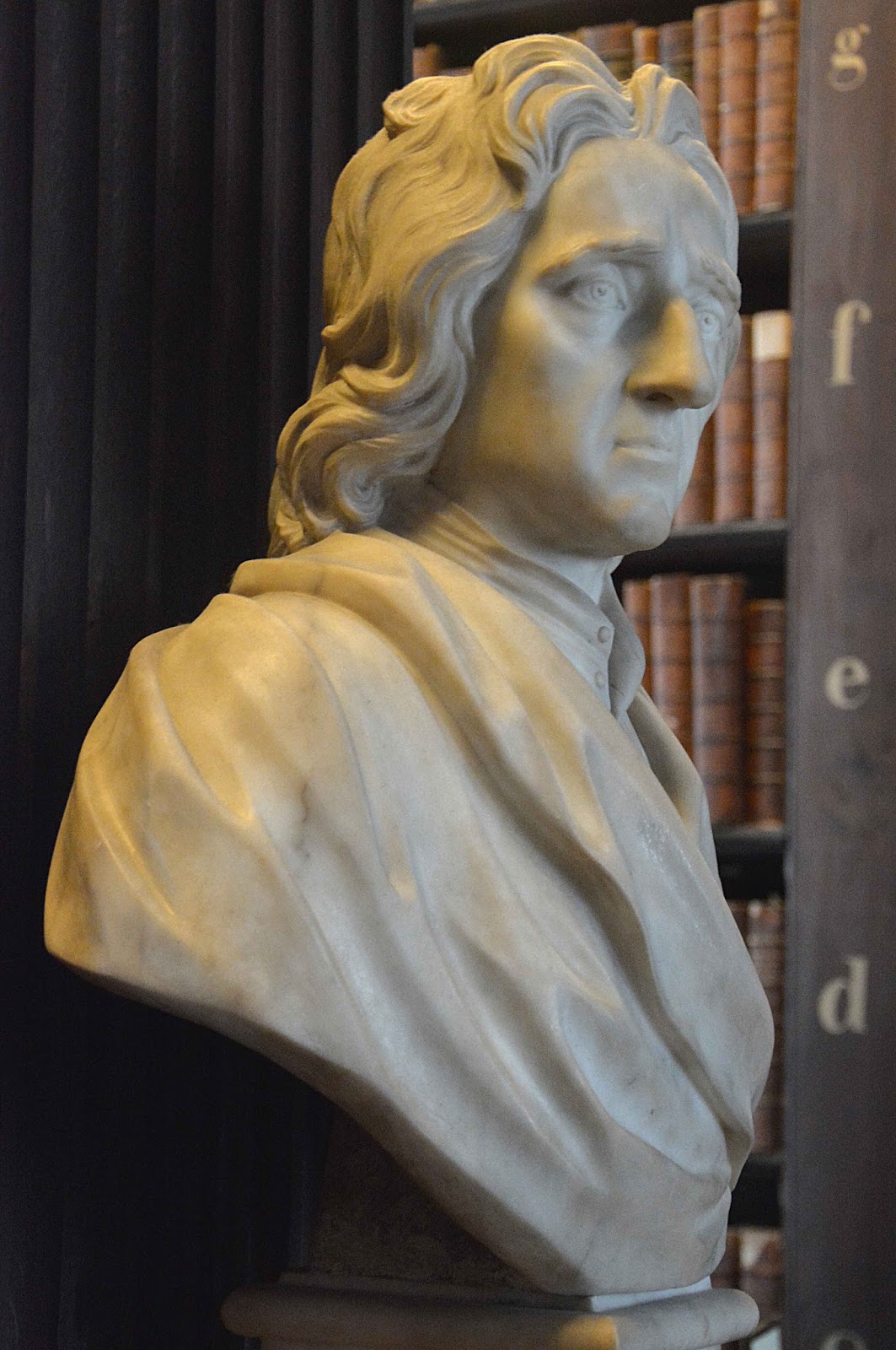 Bath, Art and Architecture: Bust of Locke in the Long Room Trinity ...