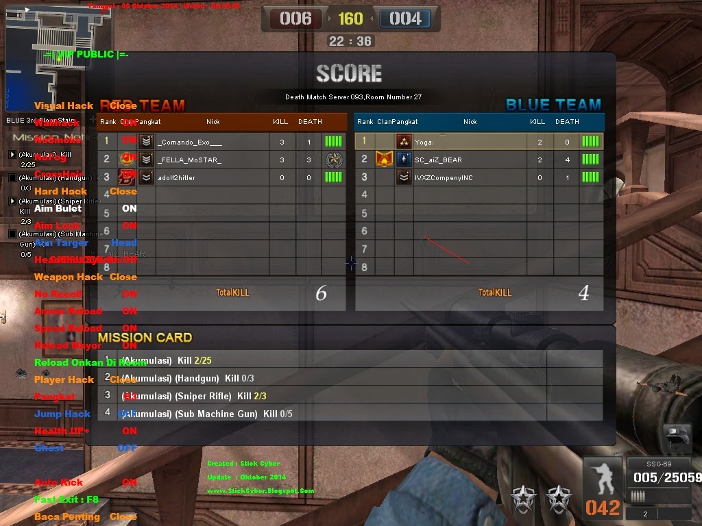 Cheat PB Point Blank 10 Oktober 2014 Terbaru Fullhack Stick Cyber ...