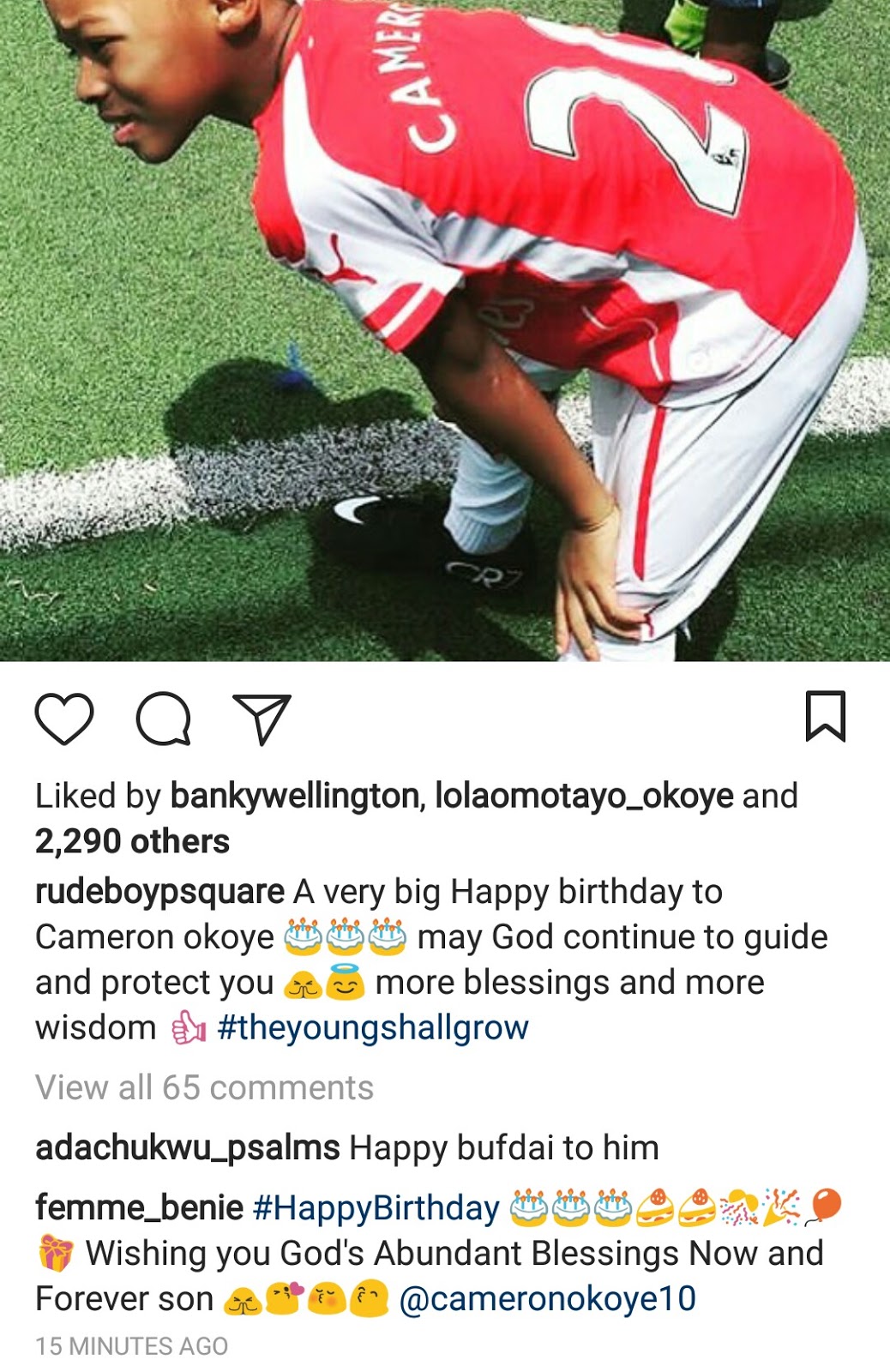 Peter of Psquare’s son, Cameron Okoye Celebrates His 9th Birthday - 9JAKOD