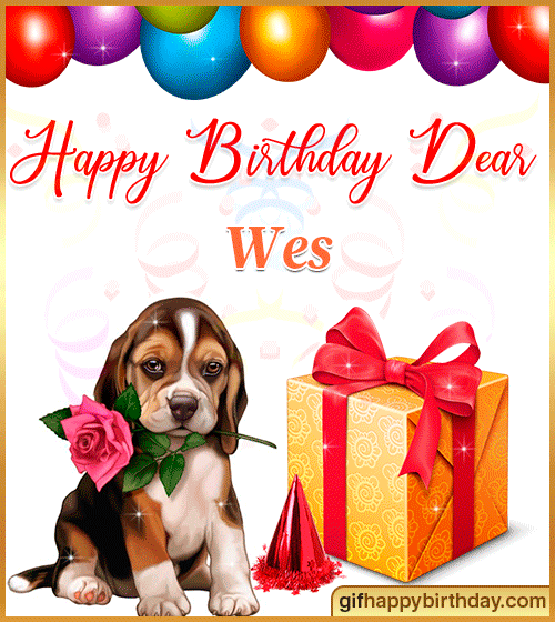 Wish Happy Birthday GIFs with Name Wes