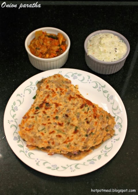 Hot pot cooking: Onion paratha