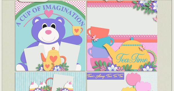 The Cherry On Top: Tea Time Digital Scrapbooking Templates With The ...