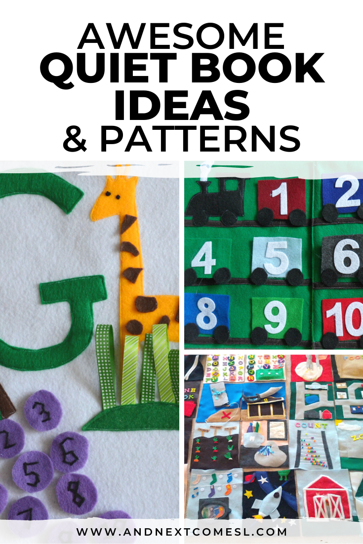 Quiet Book Ideas & Patterns | And Next Comes L - Hyperlexia Resources