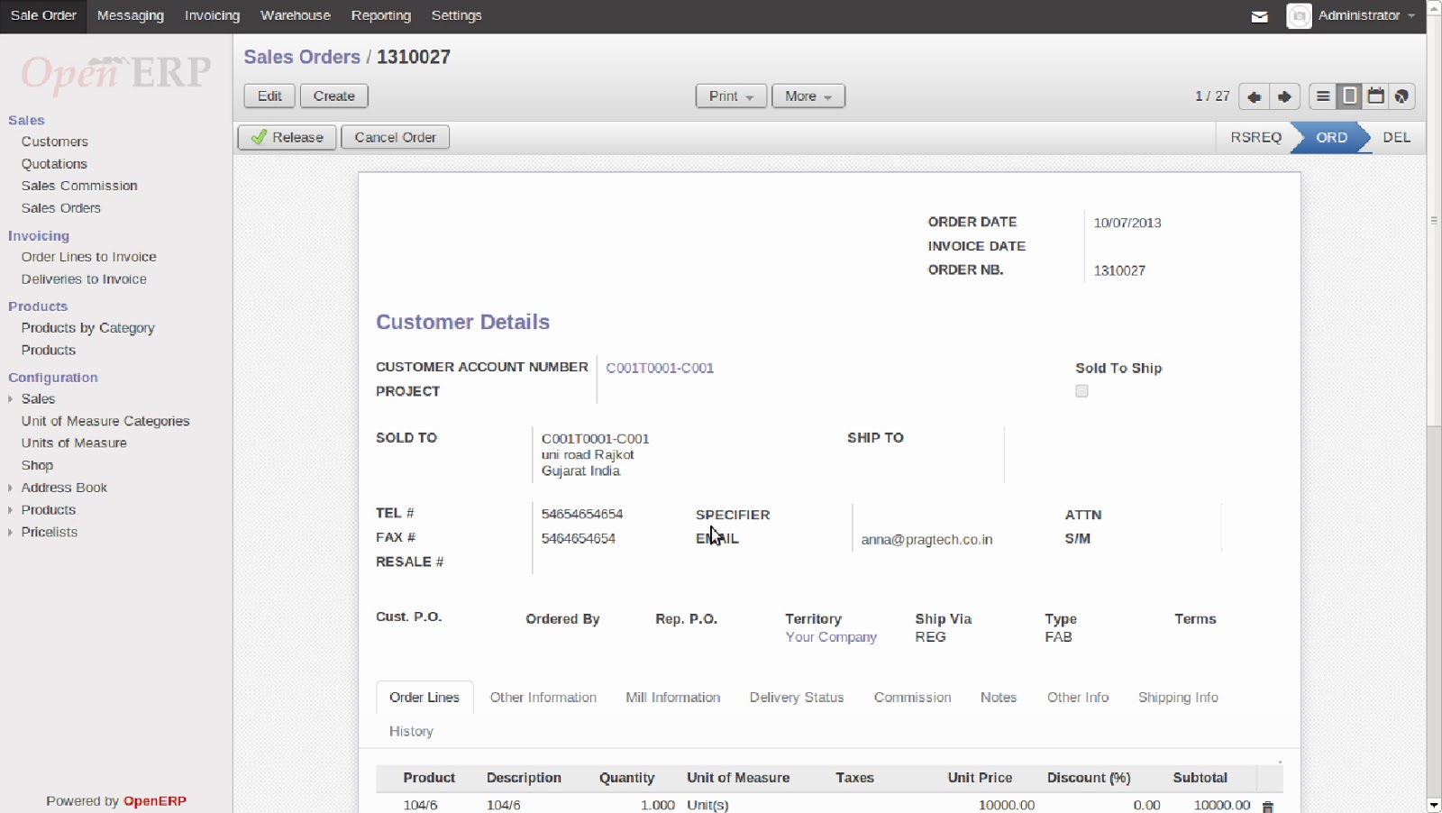 Odoo Openerp 7 Cloth And Fabric Trading Pragmatic Techsoft