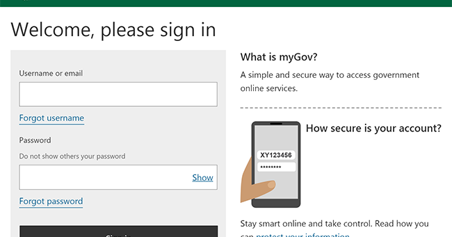 myGov help - Create a myGov account guide