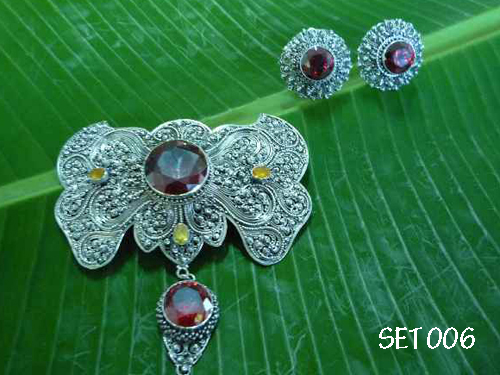 Puri Bali Silver: 1 set perhiasan perak bakar