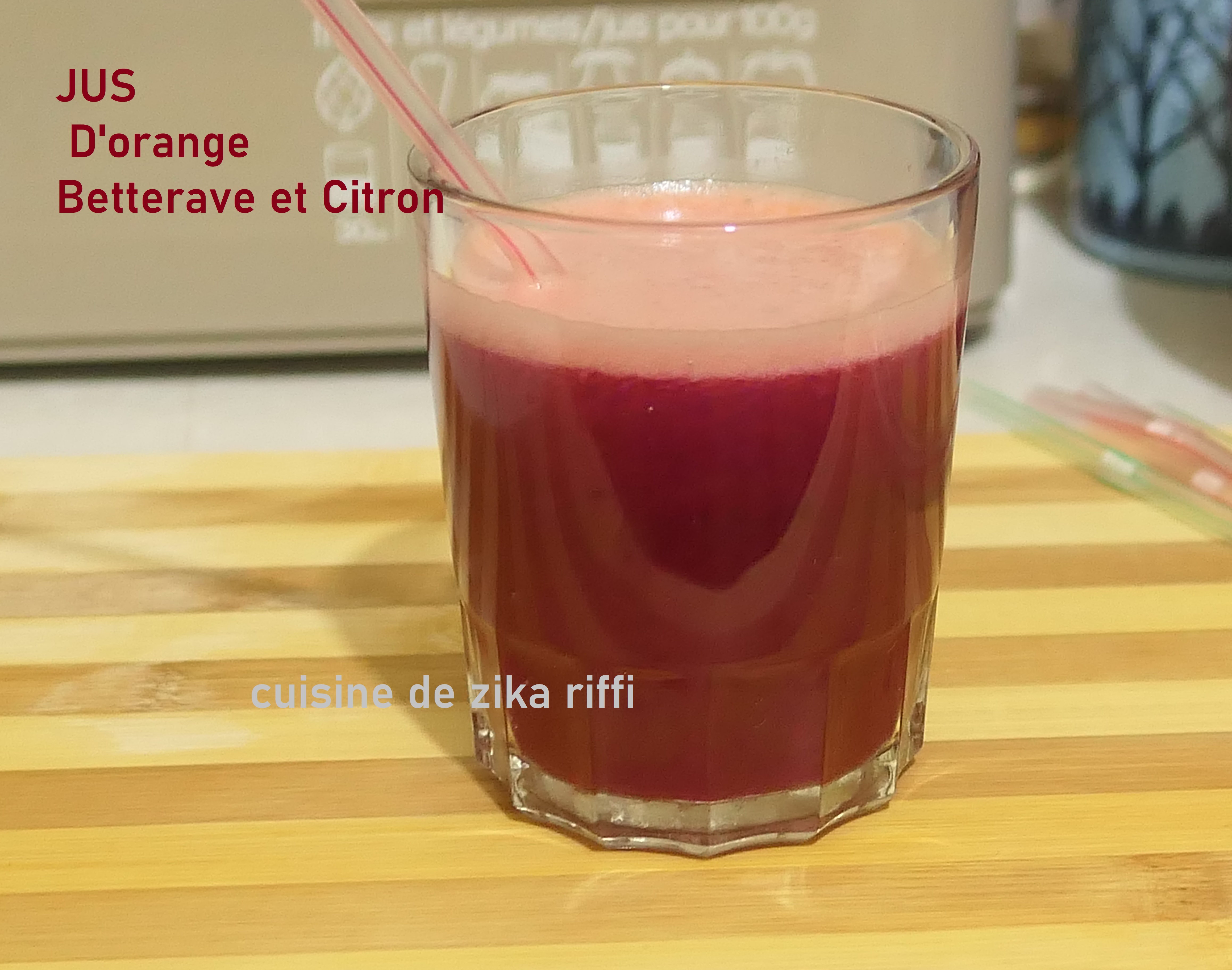 JUS DE BETTERAVES-ORANGES- CAROTTES ET CITRON À LA CENTRIFUGEUSE