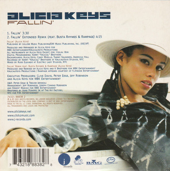 MUSICOLLECTION: ALICIA KEYS - Fallin - CD2 Titres - 2001