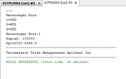 KONVERSI NILAI MATA UANG MENGGUNAKAN JAVA NETBEANS
