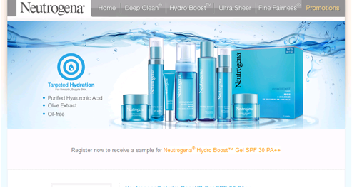 The Swanple: Free Sample: Neutrogena® Hydro Boost™ Gel SPF 30 PA++