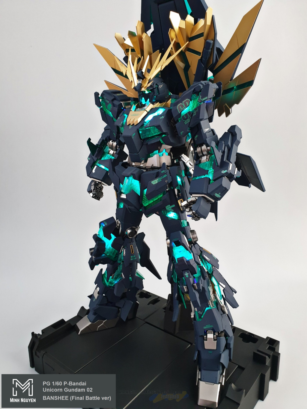 Painted Build: PG 1/60 P-Bandai Banshee Norn [Final Battle Ver.]