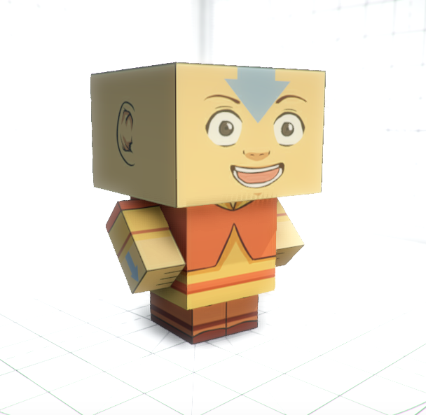 Paper Craft 3D Album: Papercraft 360 preview - Aang (Avatar)