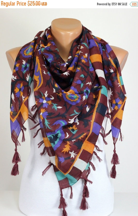 Echerpe: Cotton %100, Maroon Scarf, Fashion Accessories, Indian Scarf ...