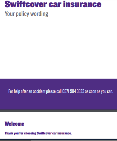 Swiftcover car insurance