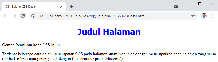 Belajar CSS Dasar untuk pemula Belajar CSS Dasar untuk pemula