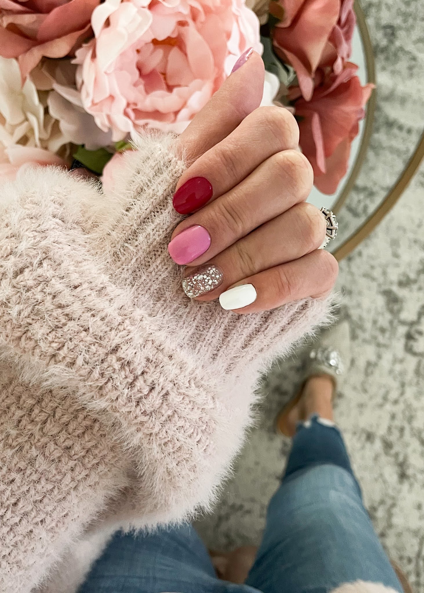 VALENTINE'S DAY MULTI-COLORED MANICURE | A Classy Fashionista