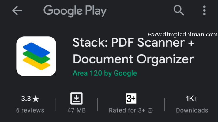 गूगल लॉन्च स्टैक एप्लिकेशन जो एक PDF Scanner के साथ Document Organizer ...