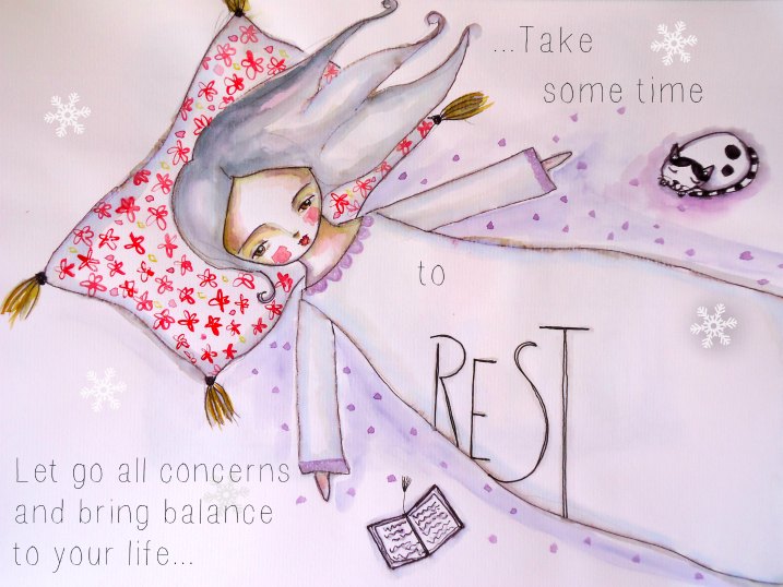 Uplifting Words and Art: Day 5- Take some time to rest