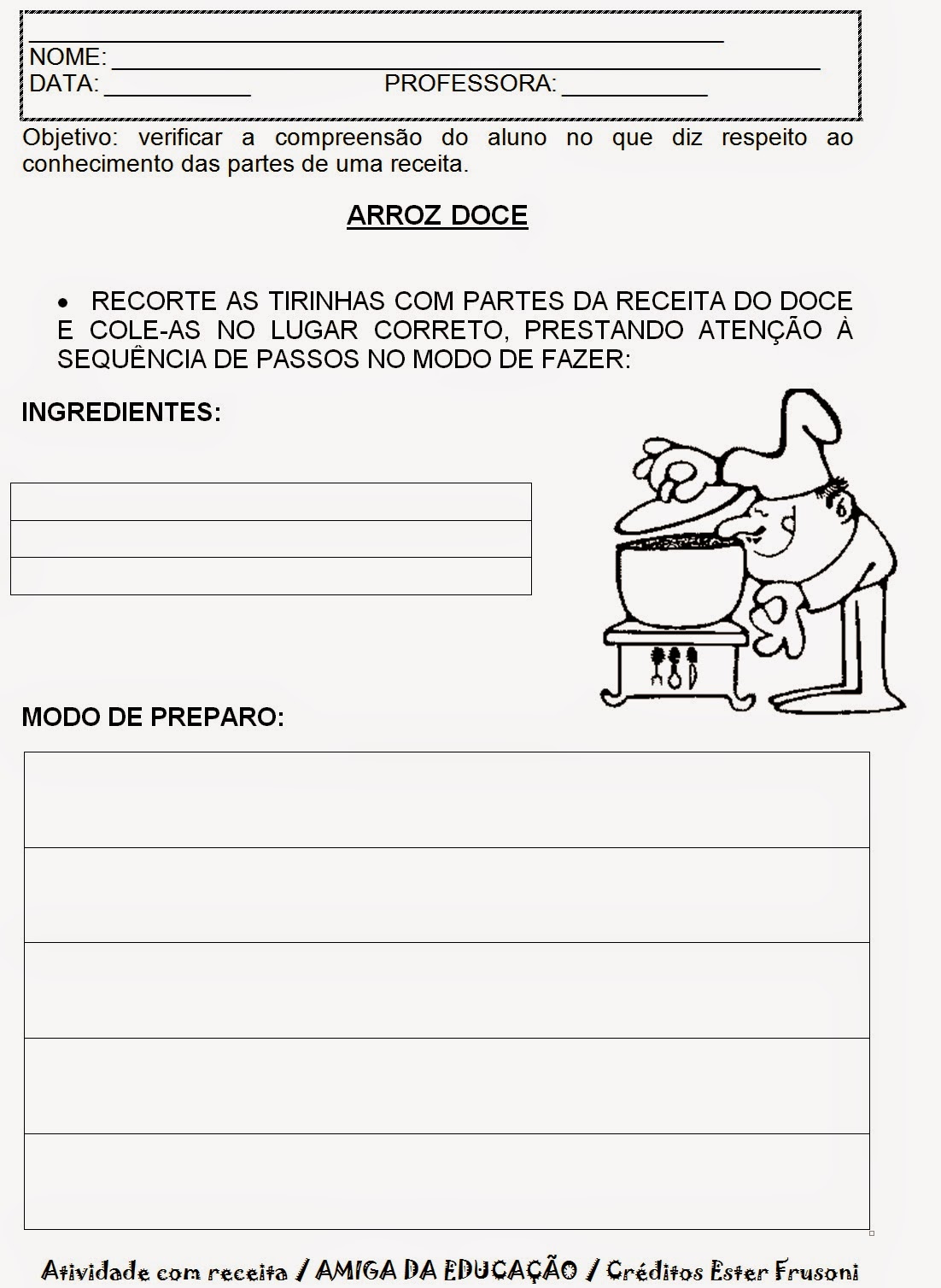 Atividades Genero Textual Receita - RETOEDU Atividades Genero Textual Receita - RETOEDU