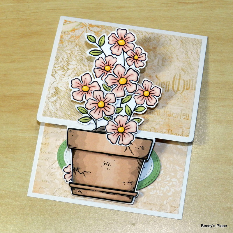 Beccy's Place: Tutorial - Flower Pot Easel Card