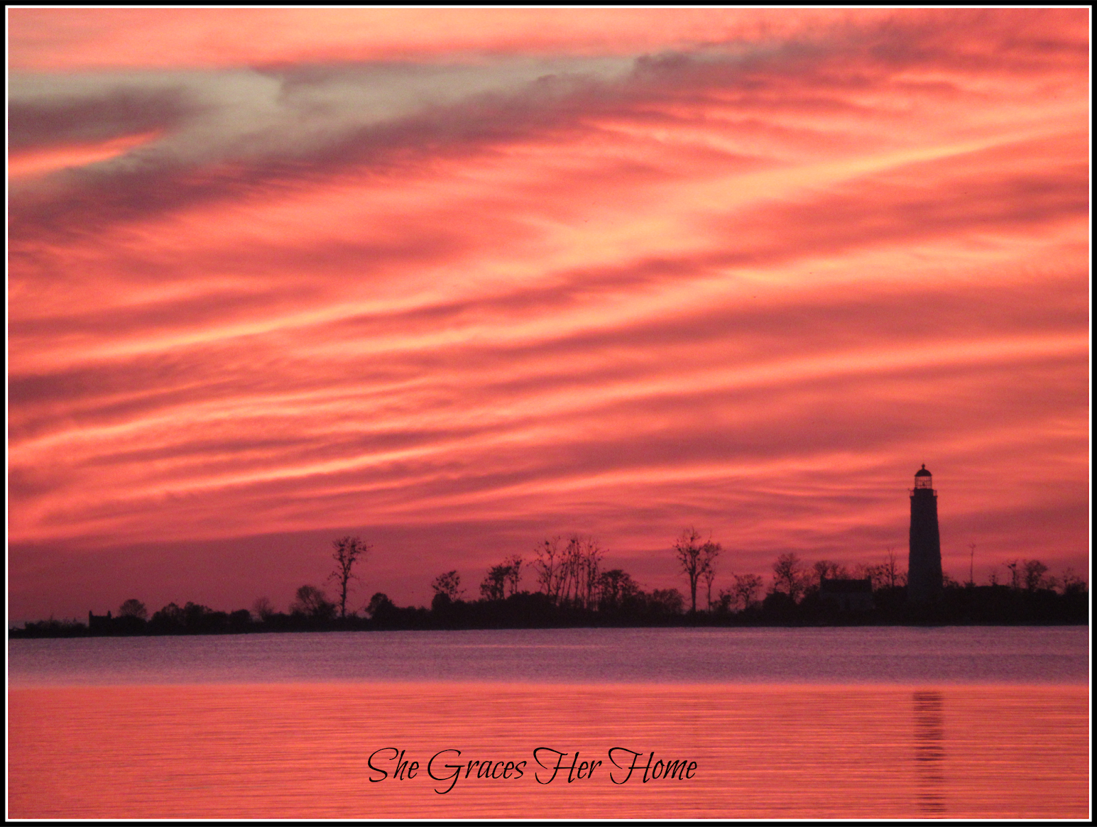 She Graces Her Home In God's Beauty: Peaceful Sunset