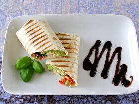 maple•spice: Grilled Mediterranean Couscous Wrap with Balsamic Glaze