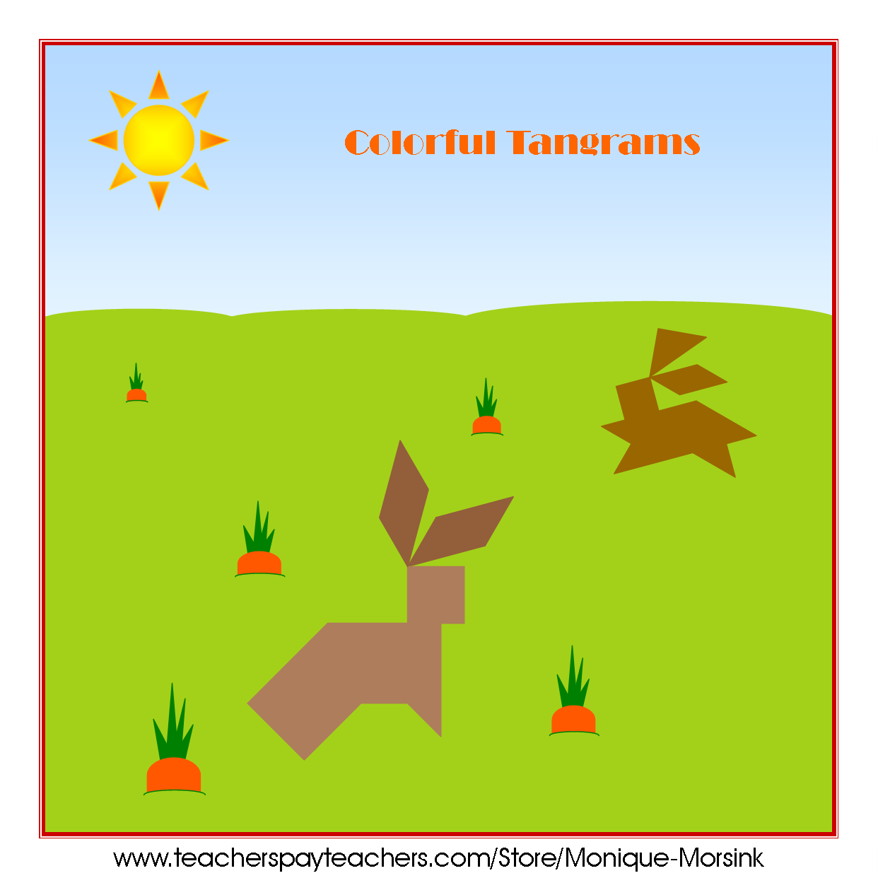 Colorful Tangrams: Christmas / Nativity Scene - Tangram Patterns