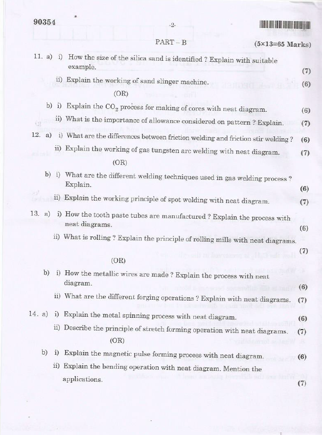 Anna University ME 8351 —- MANUFACTURING TECHNOLOGY - I NOVEMBER ...