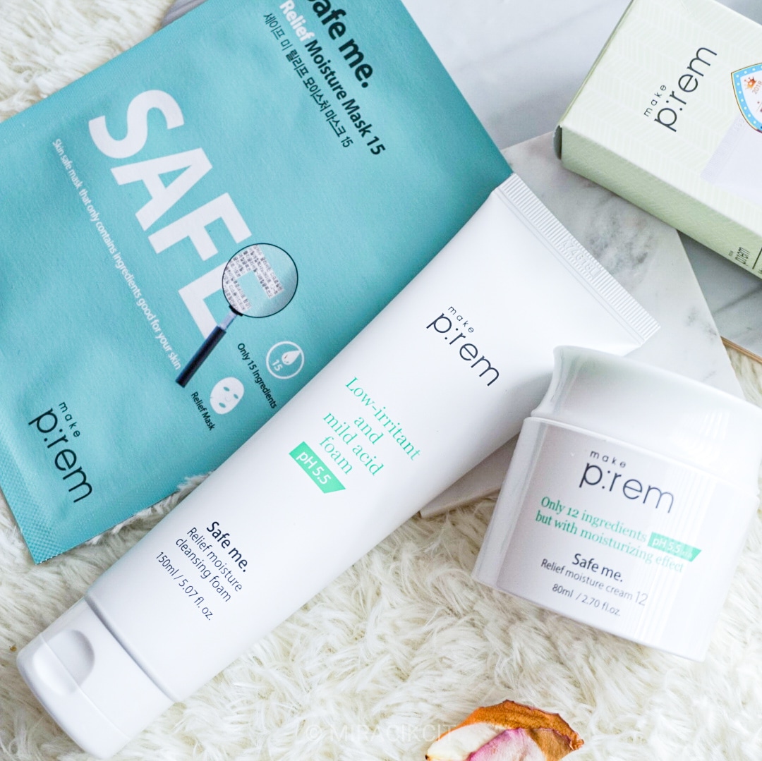 REVIEW MAKE P REM SAFE ME RANGE MOISTURE CREAM FOAM CLEANSER Miracikcit review-make-p-rem-safe-me-range-moisture-cream-foam-cleanser-miracikcit