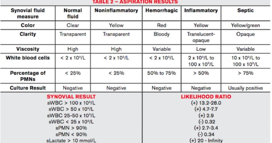 EM Didactic: Septic Arthritis