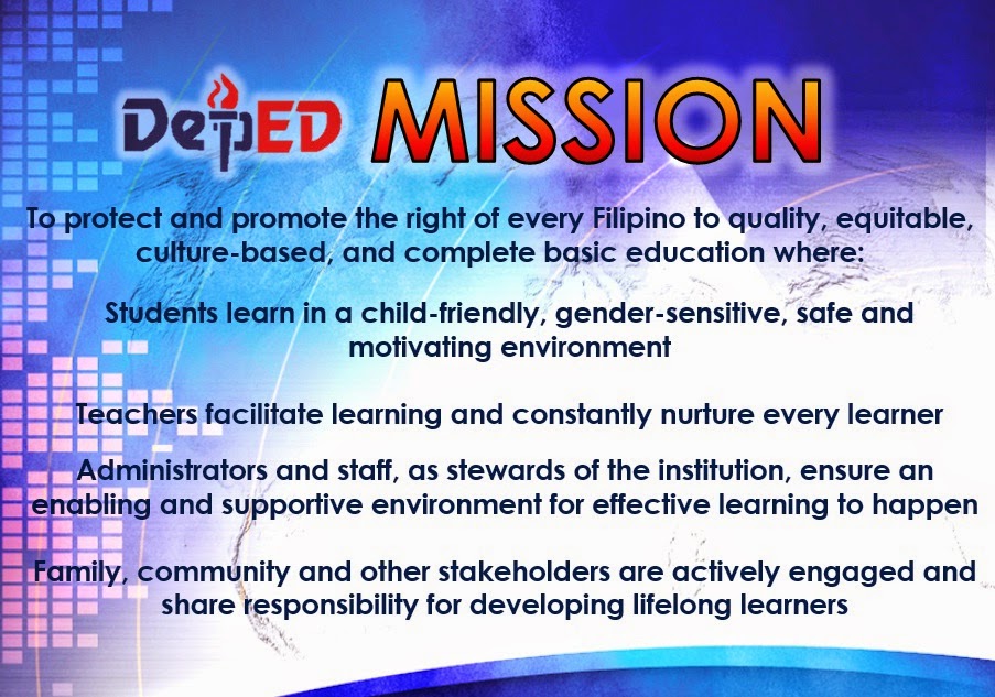 DepEd Vision Mission Core Values English Tagalog Free Download