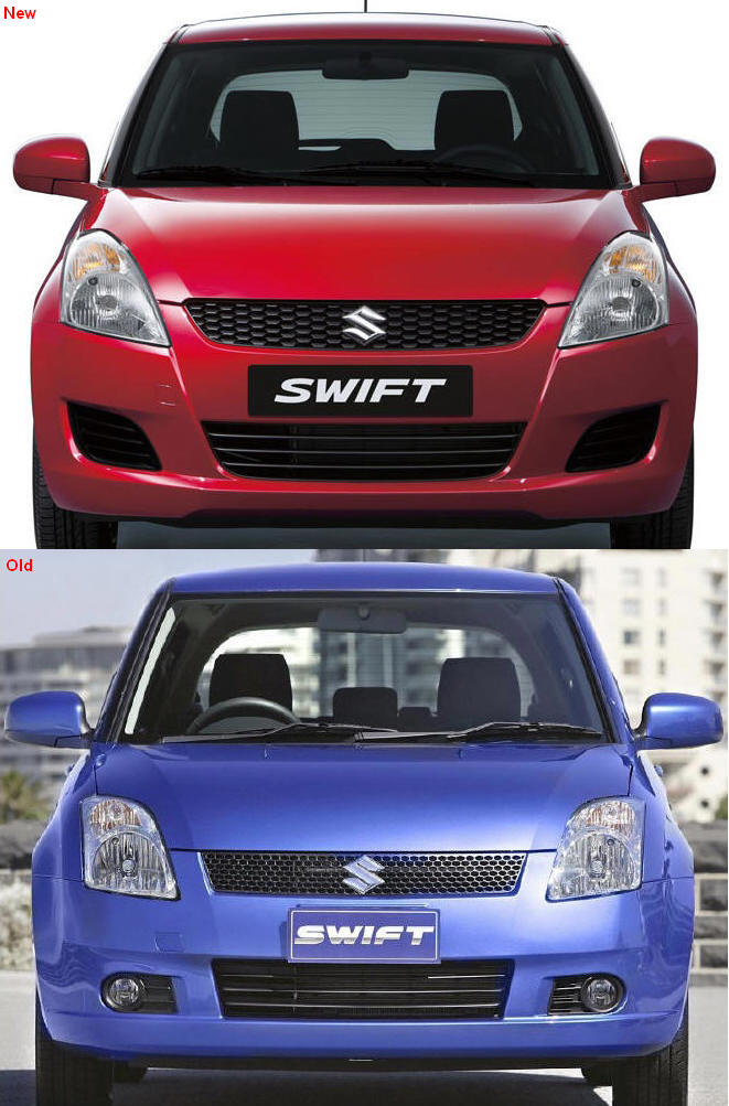 Hybrid Cars: Suzuki Swift Pictorial Comparison: New Versus Old